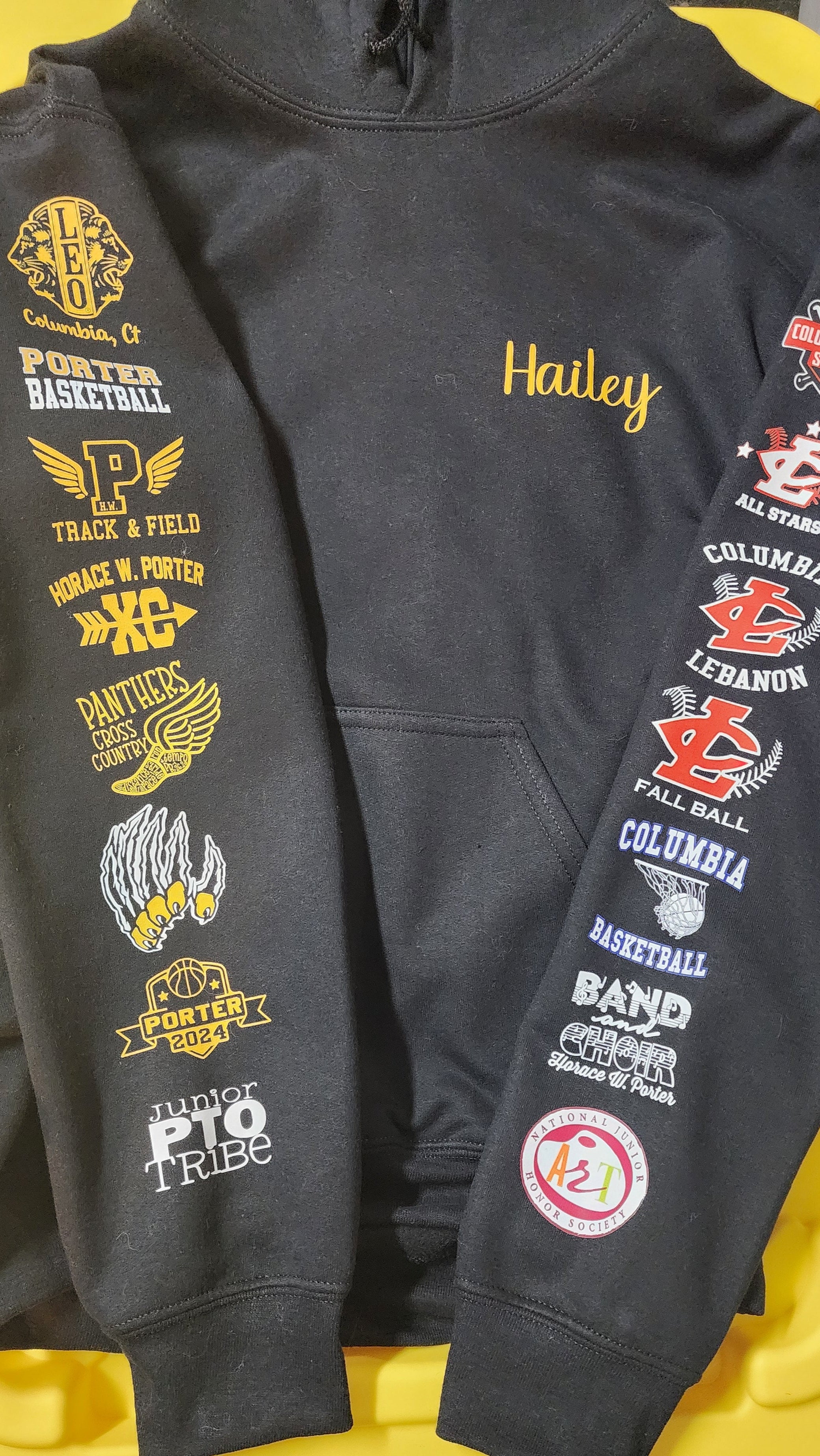 Multiple Logo Hooded Sweatshirt – AZDesignz